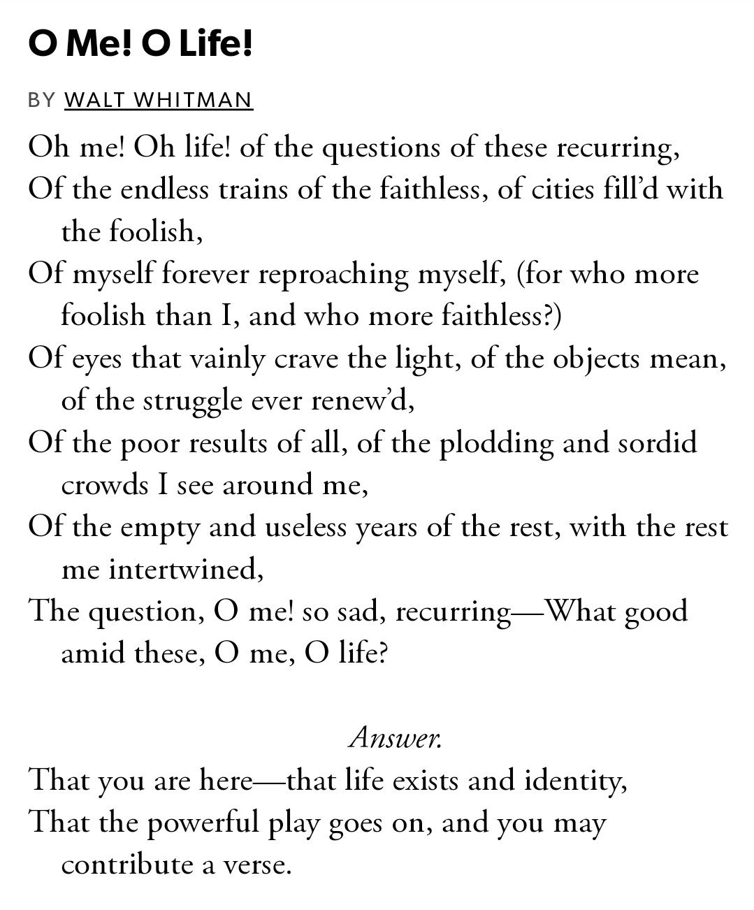 Walt Whitman The Powerful Play Goes On