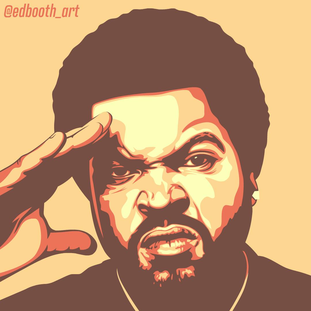 Ice Cube Rapper Vector