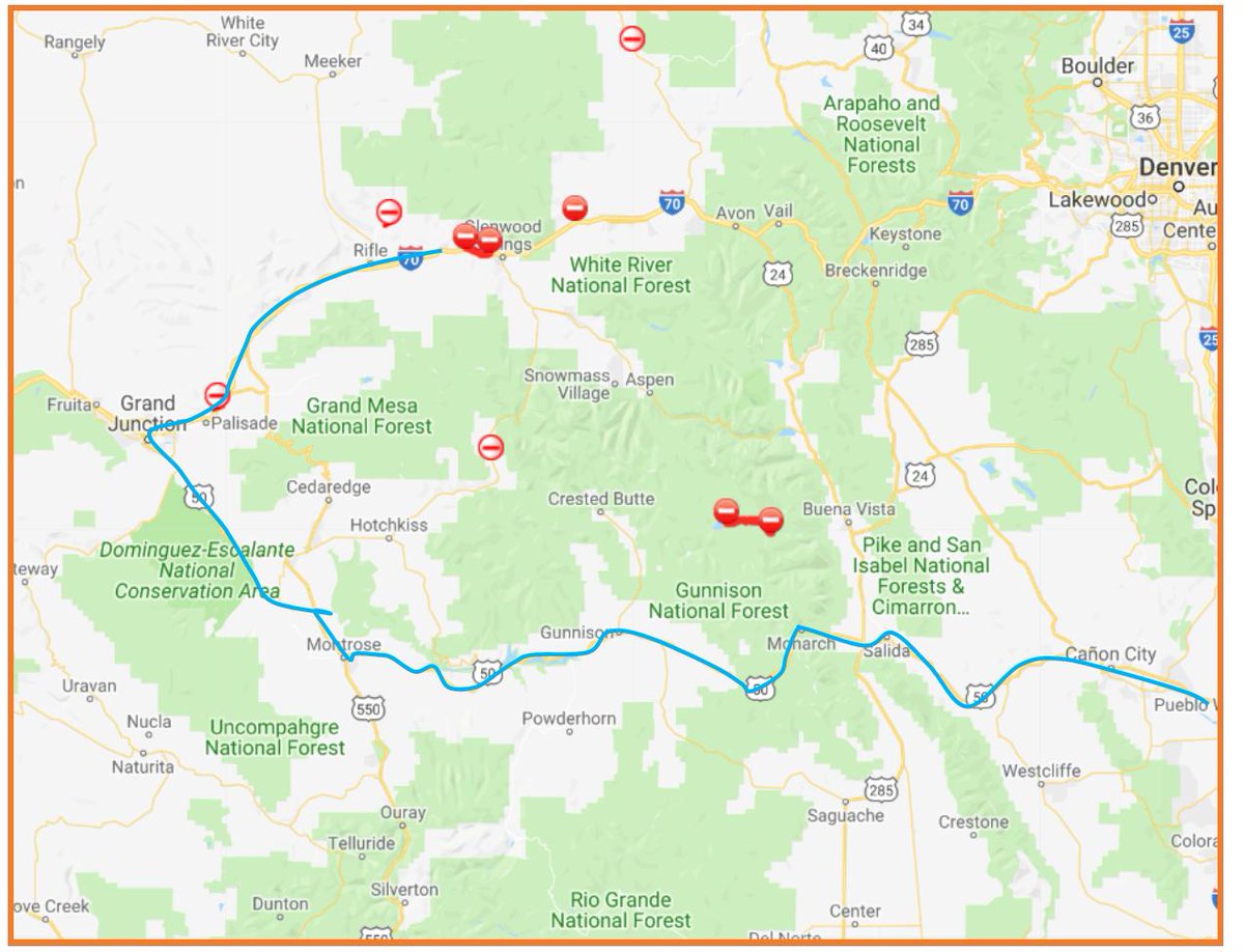 Map Of I 70 Colorado