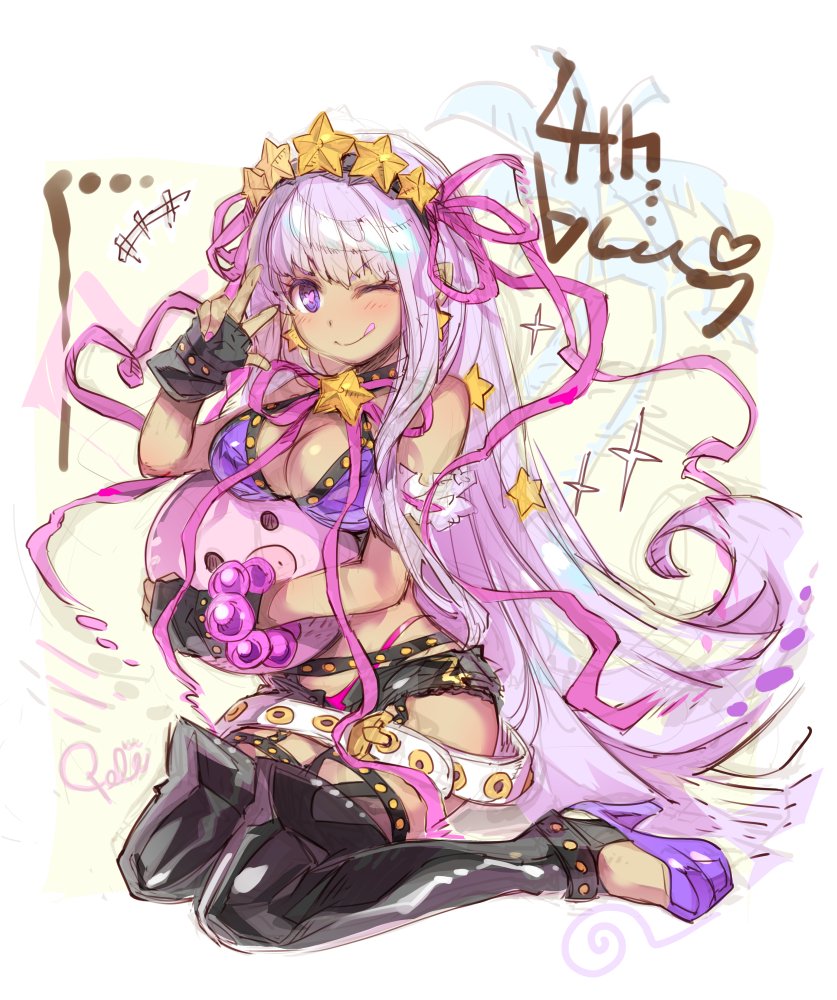 ビィビィ ,BBペレ ,null 「びいびいちゃん。とにかく放送したい。 #FGO #FGO4周年 」|はく@Skeb近々開放…かも のイラスト