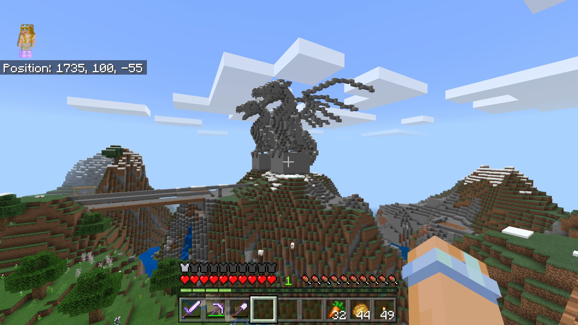 Minecraft Dragon Statue Tutorial