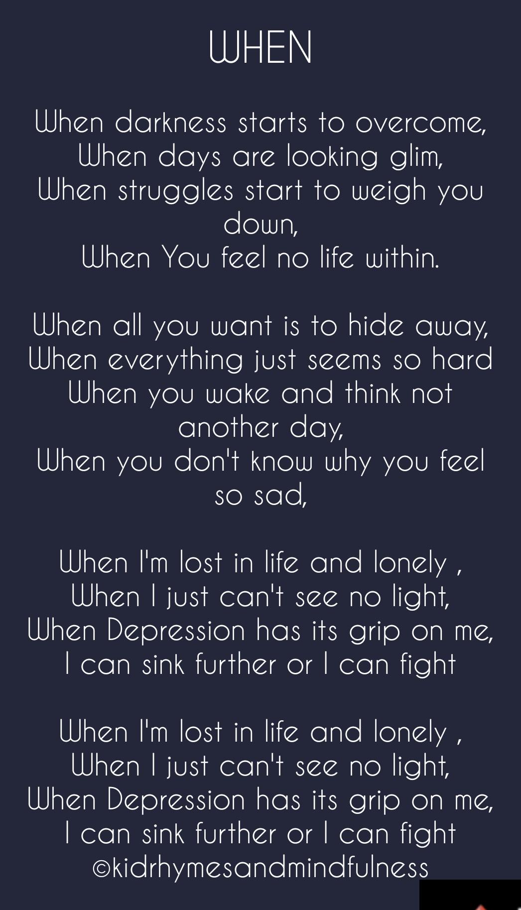 Sadness Poems About Life