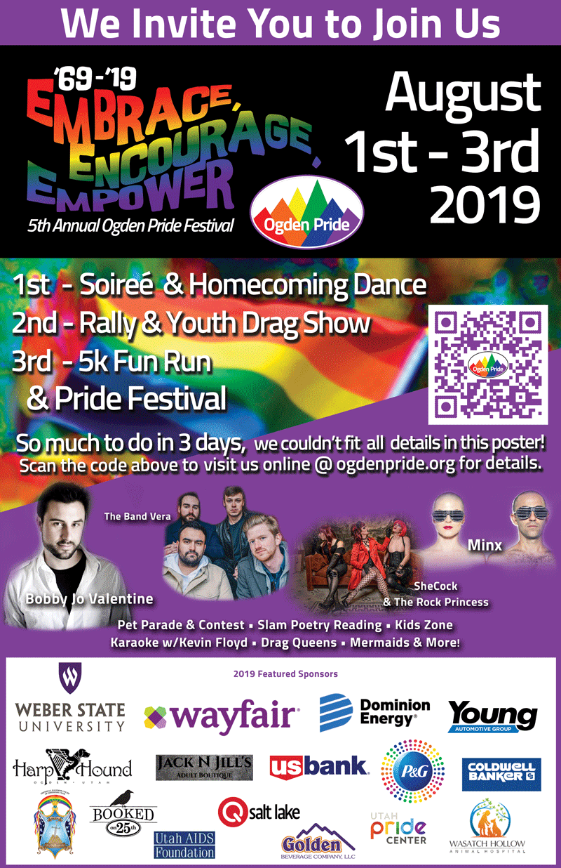 Ogden Pride on Twitter: "It's Ogden Pride Week! Join us for all of our events August 1st - 3rd ...