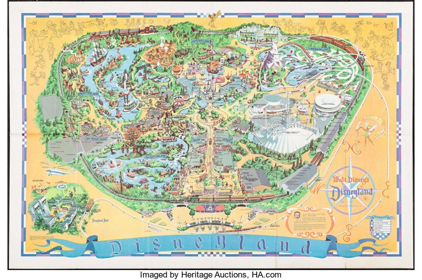 Disneyland 1966 Map