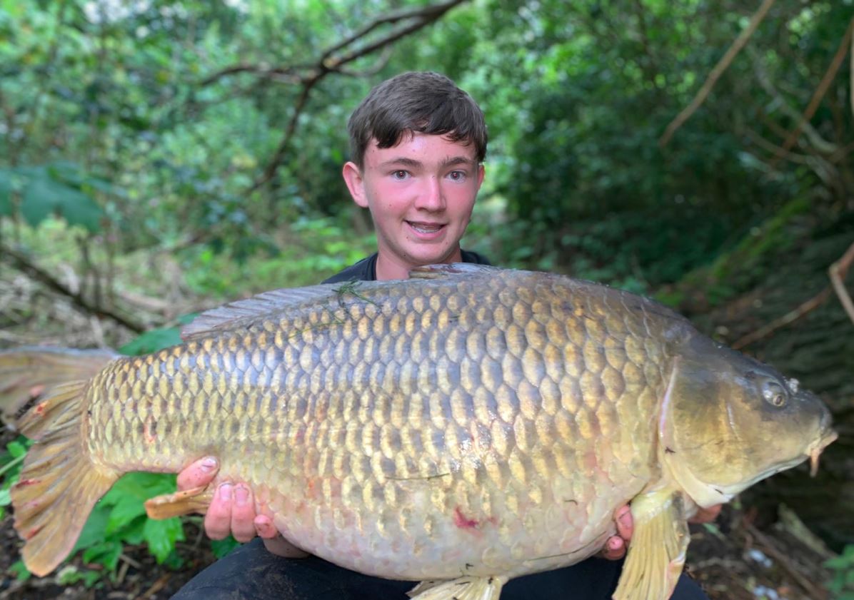 Teenage angler Kaden McCarthy landed this monster carp on the River ...