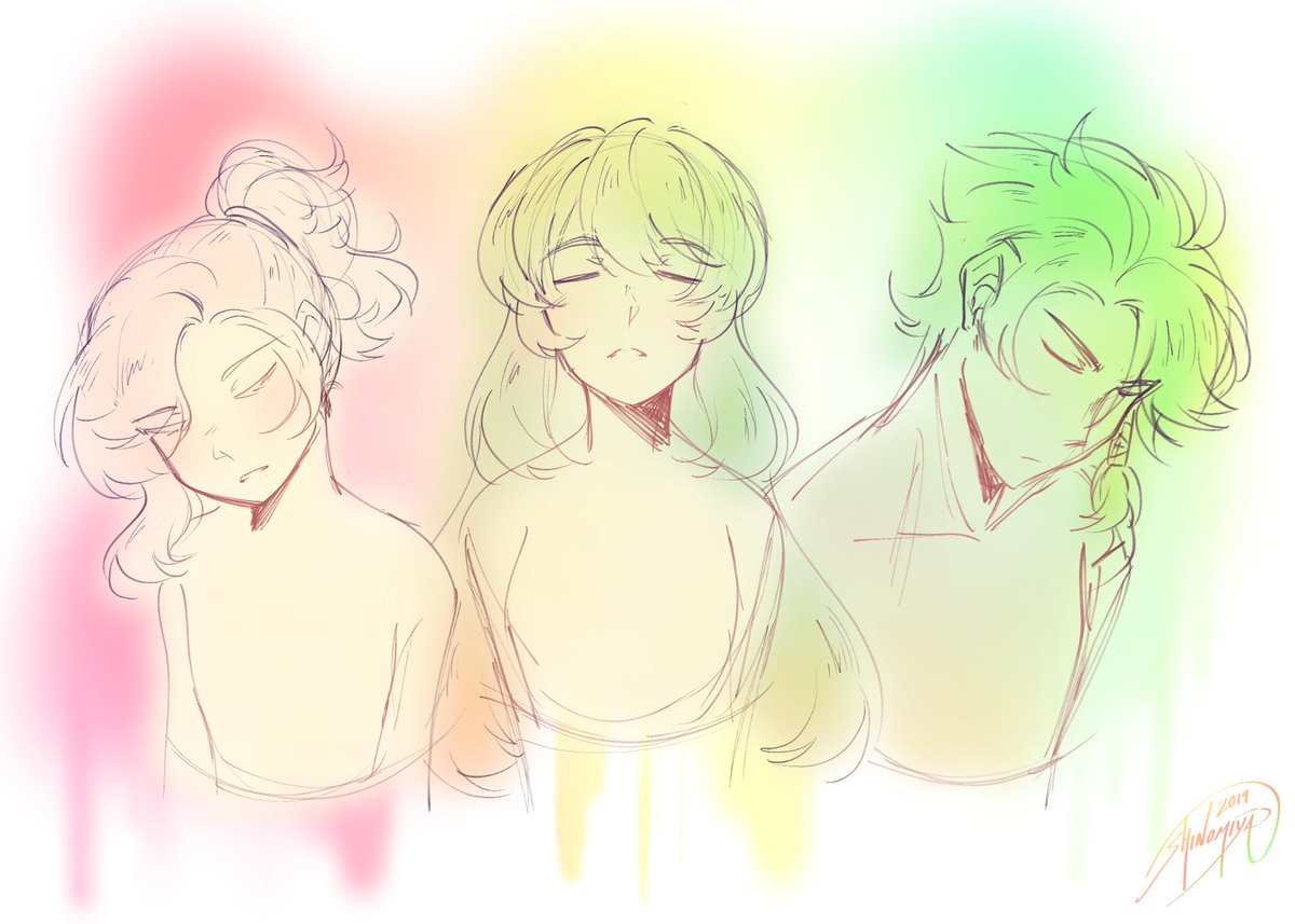 「tired... OCs: Yuu, Shinako, Kojiro #shin」|Shino シノ🪄VTuber | Updates In ...