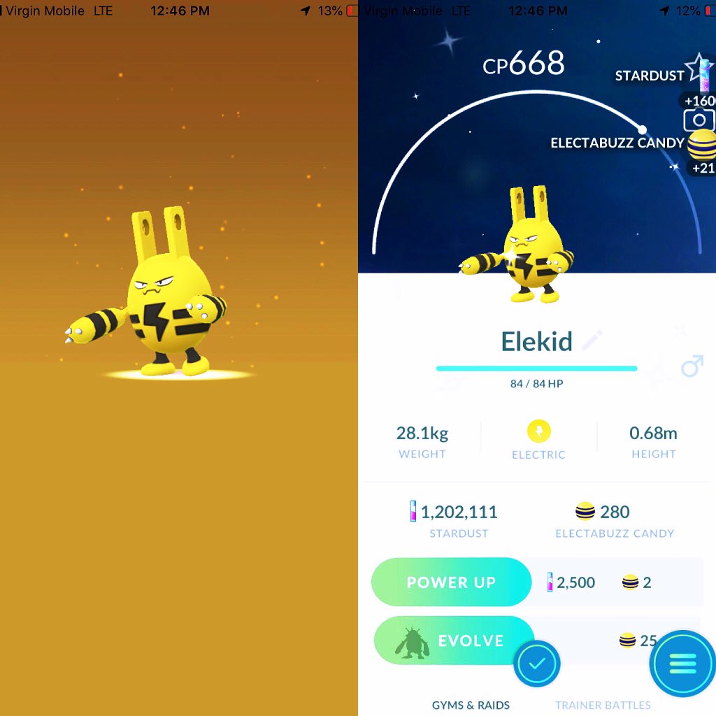 Haunter vs Elekid - Pokemon Go