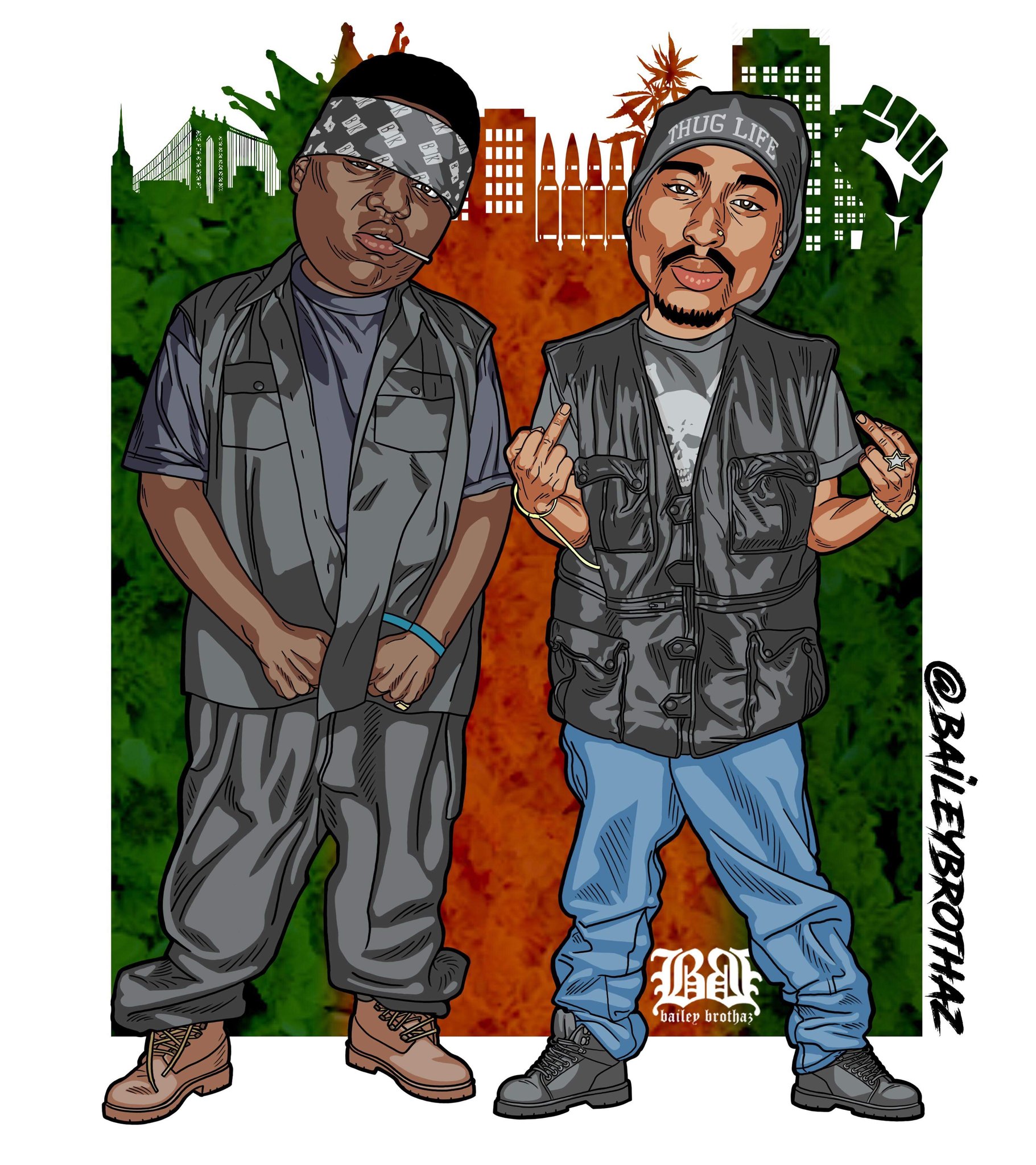 Biggie And Tupac Art