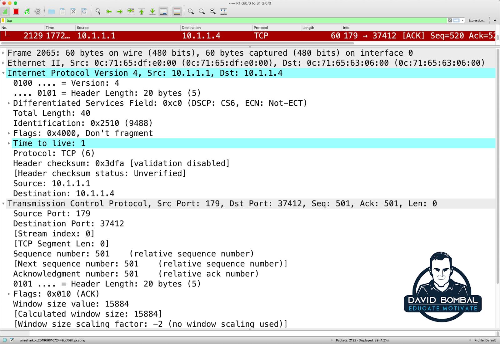 David Bombal on Twitter: "Which layer 7 protocol is shown in the Wireshark capture? #CCNA #CCNP ...