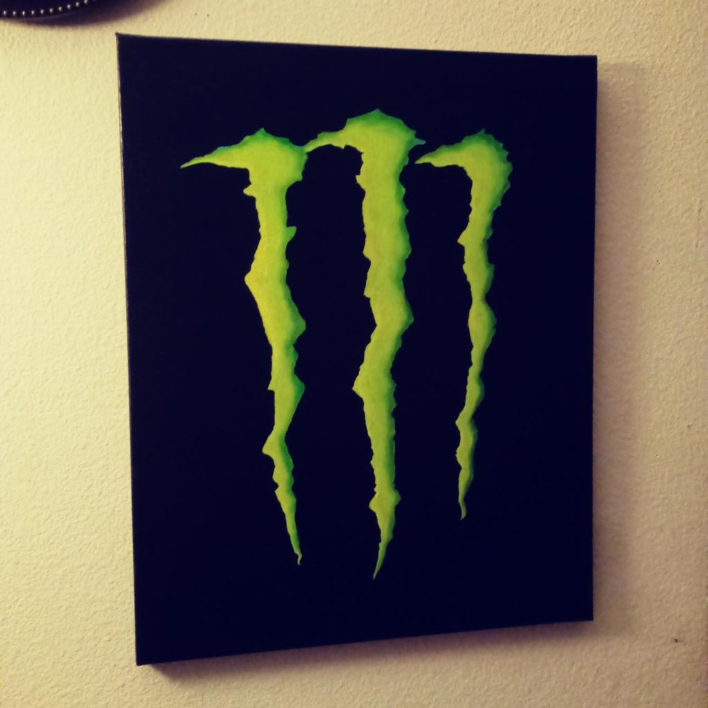 Blue Monster Energy Logo Decal