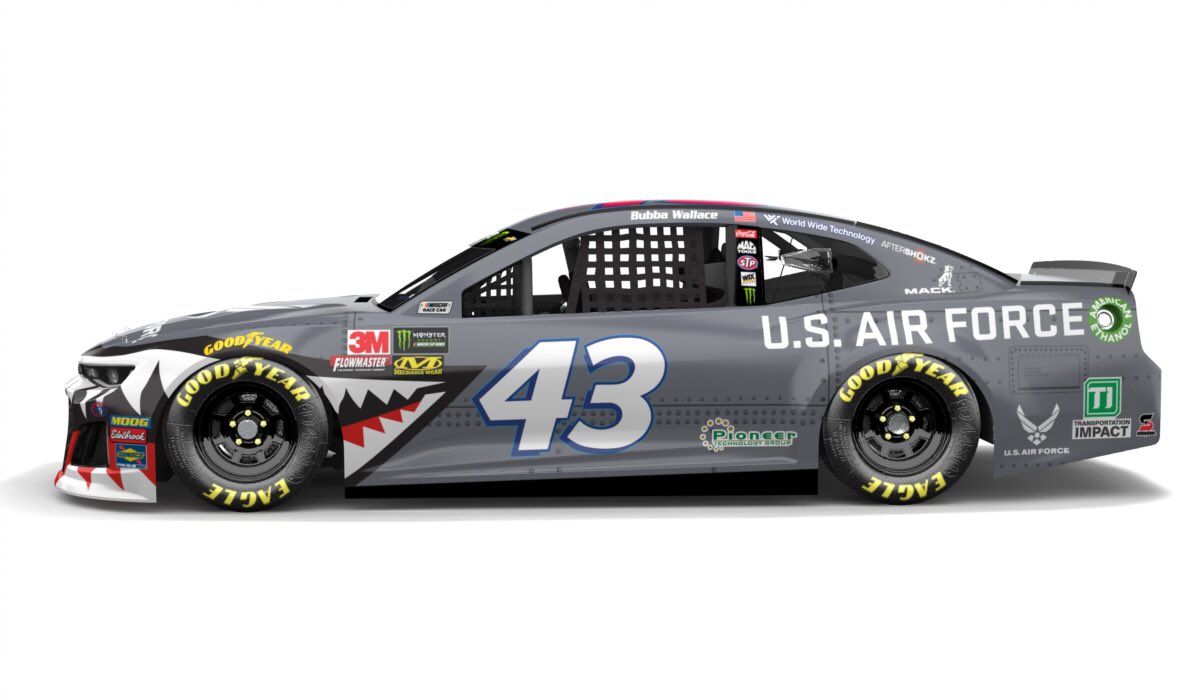 Bubba Wallace will run the USAF Warthog paint scheme again this weekend ...