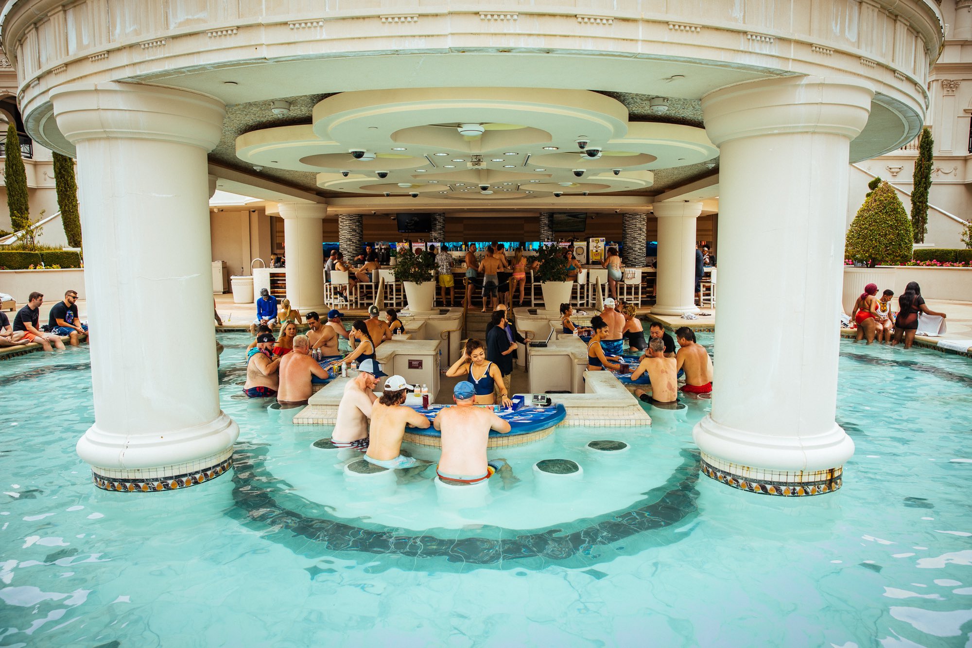 Caesars Palace Pool Swim Up Bar