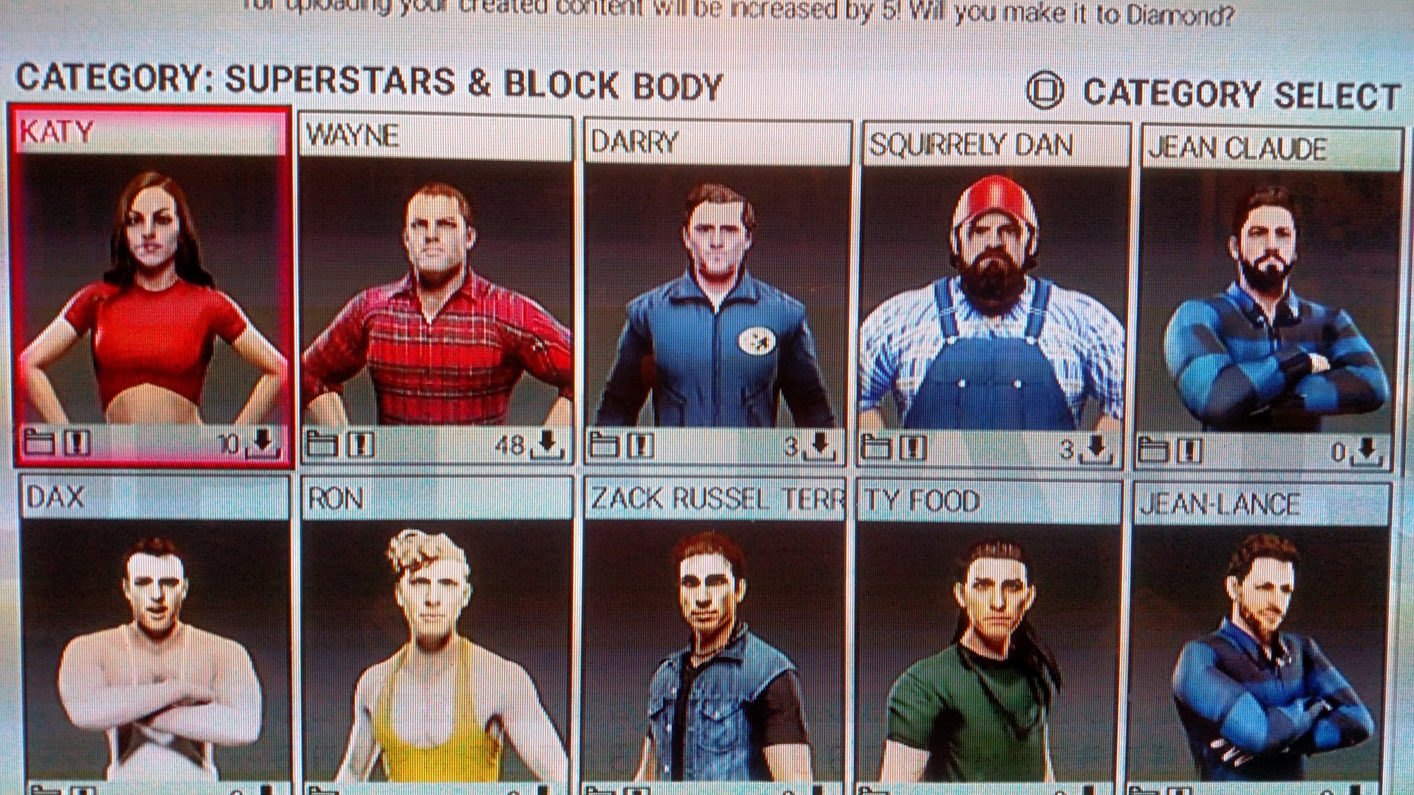 Wwe 13 Character Selection Screen