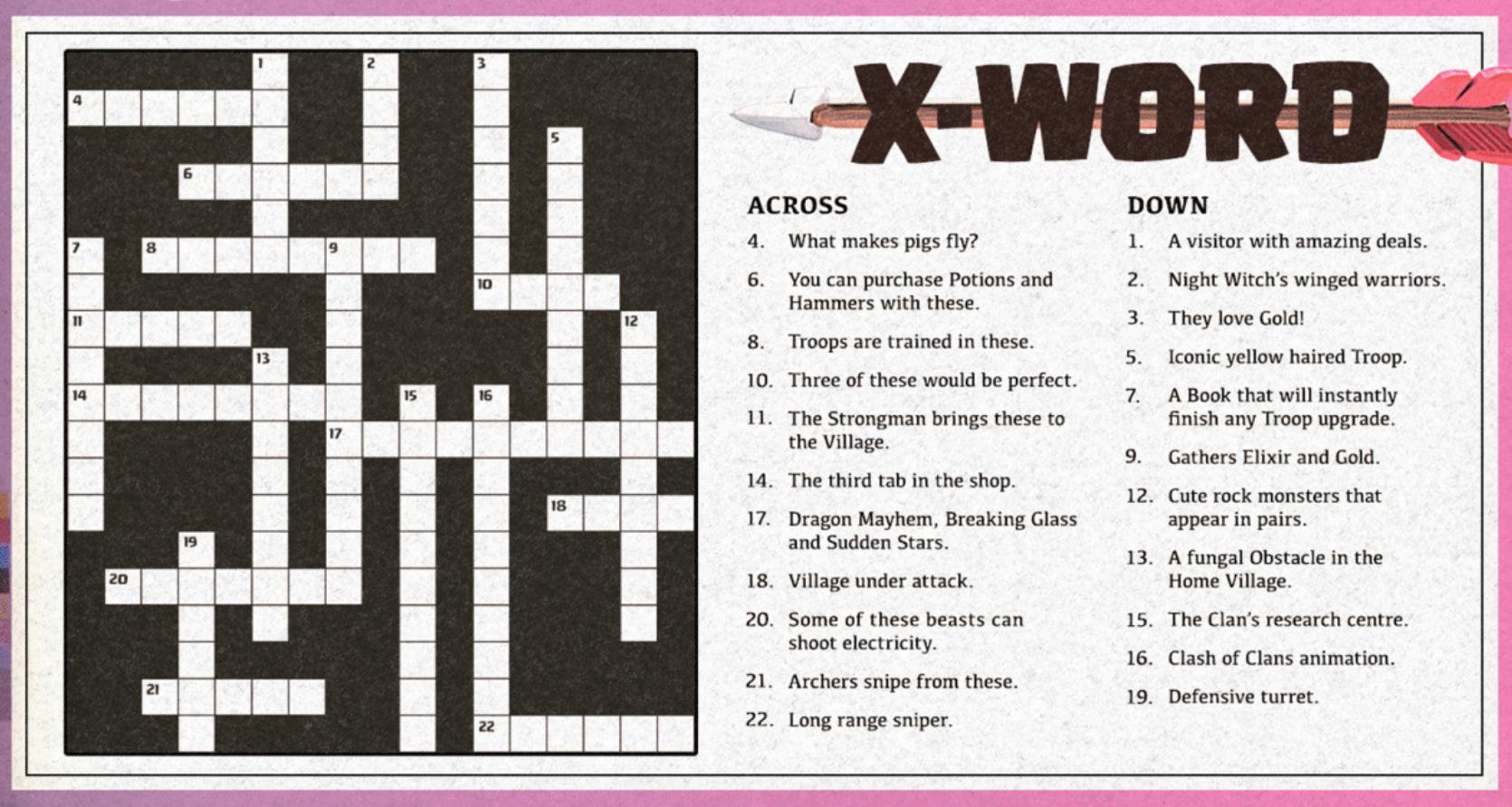 Clash of Clans on Twitter: "Can you solve this X-Word from yesterday's ...