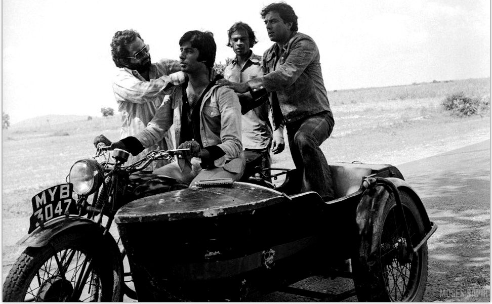 Film History Pics on Twitter: "Rare pics during the shoot of SHOLAY Ramesh Sippy, Dharmendra ...