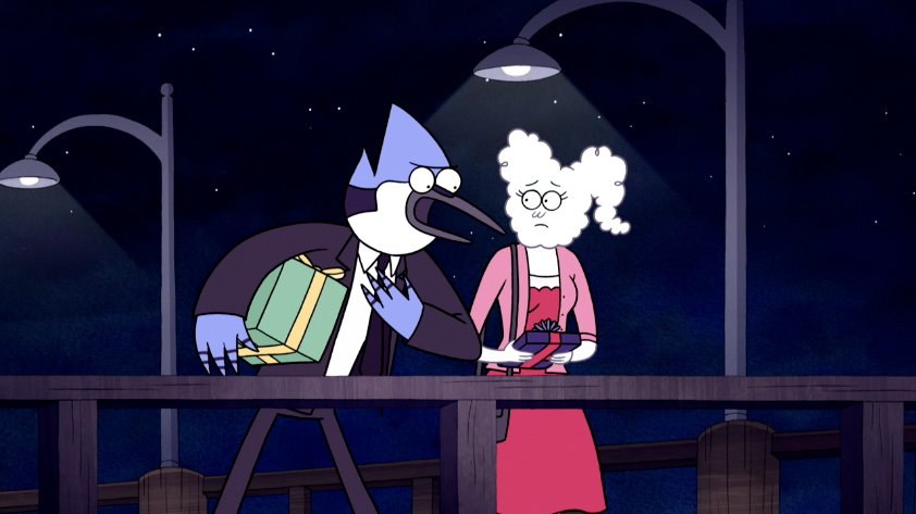 Regular Show Cj And Mordecai Kiss