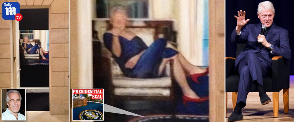 Why did Jeffrey Epstein have this painting of Bill Clinton wearing a ...