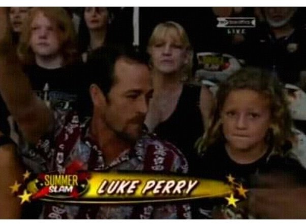 Luke Perry cheering on CM Punk with his son Jack Perry just for 14 ...