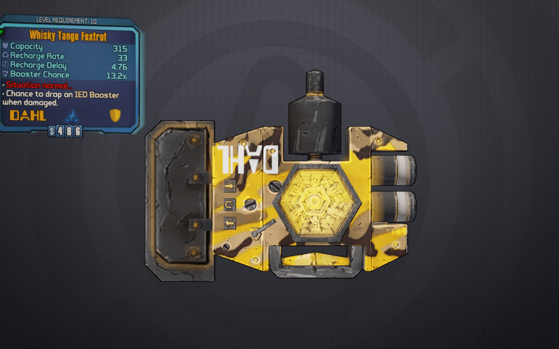 Largest Capacity Shield Borderlands 2