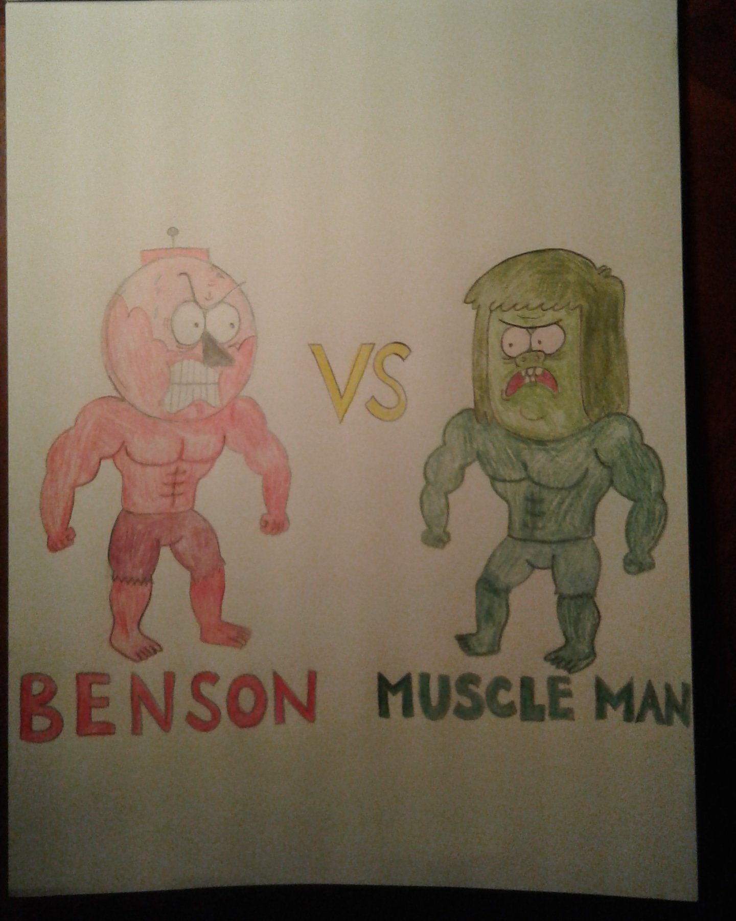 How To Draw Regular Show Muscle Man