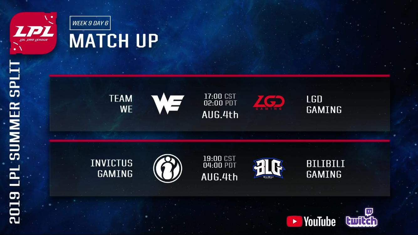 LPL on Twitter: "AND WE’RE LIVE At the end of Week 9, how will WE face LGD as they continue ...