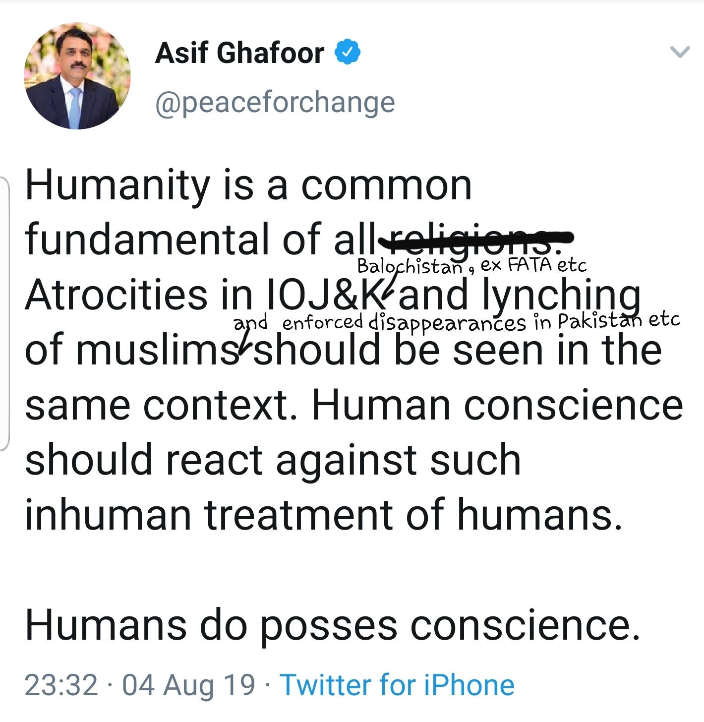 Taha Siddiqui on Twitter: "Oh Ghafoor. How long will I be correcting your tweets... ??? Okay ...