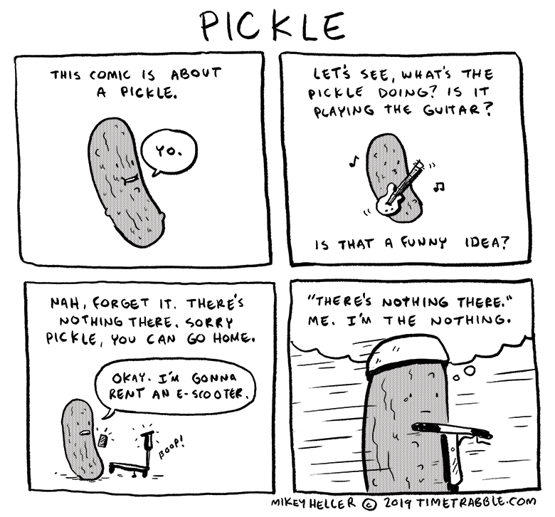 「i drew a comic about a pickle 」Mikey Hellerの漫画