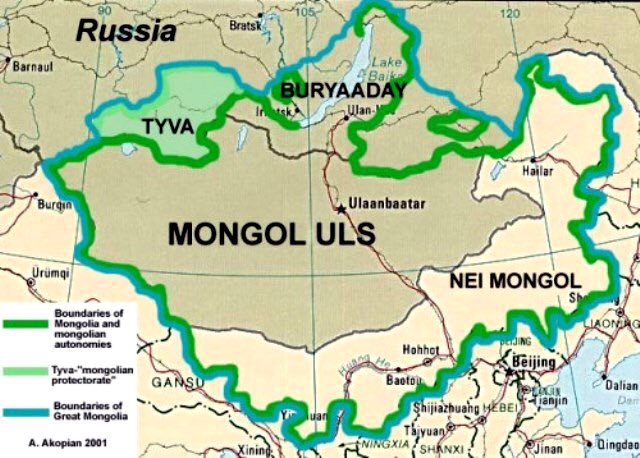 Tuvan Map Mongolia