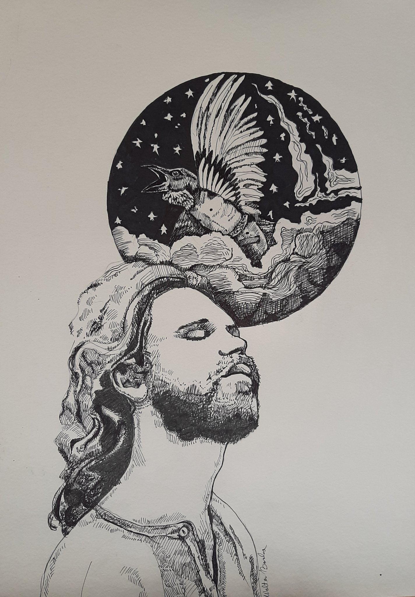 Jim Morrison Drawing