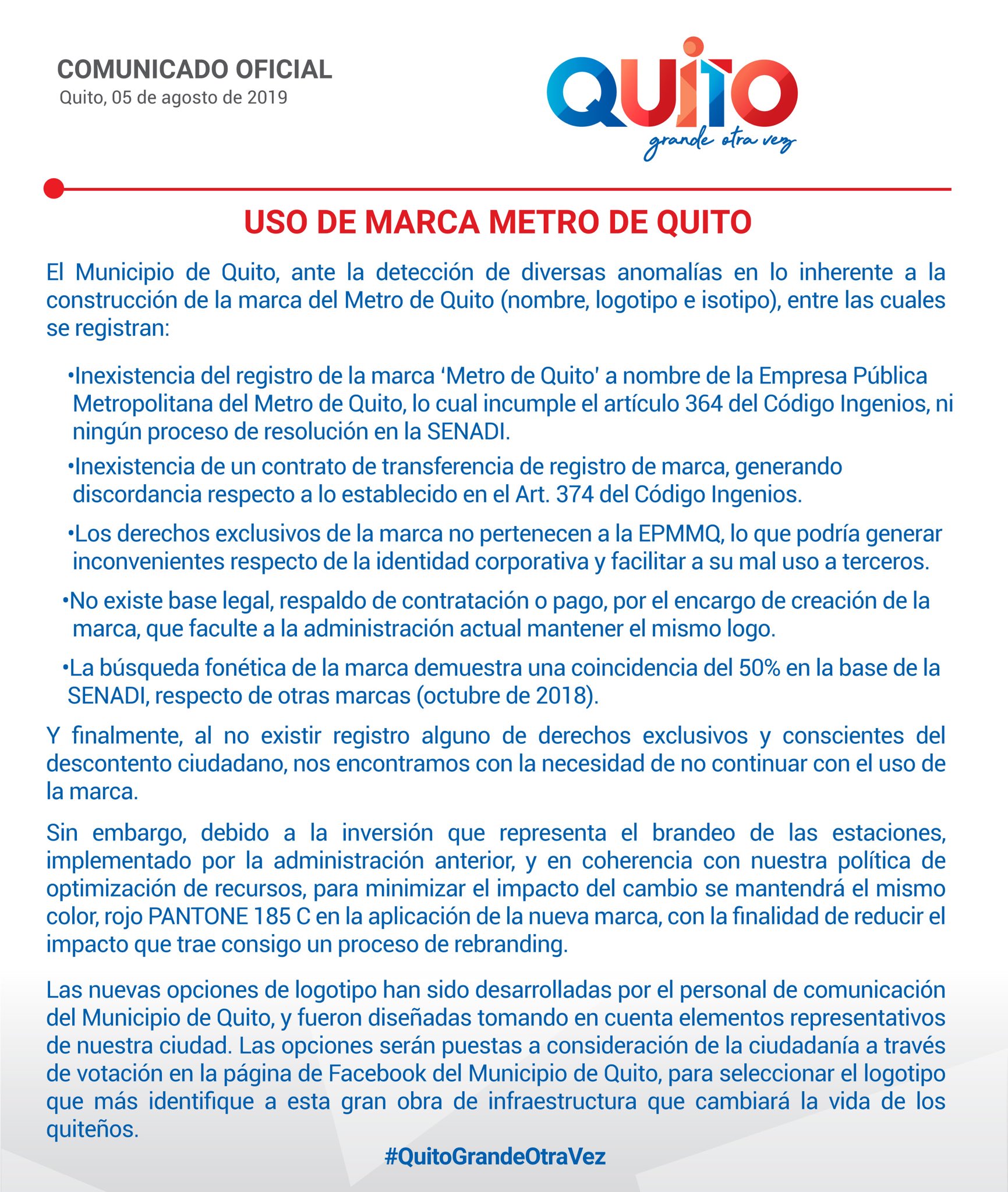 Logotipo Del Municipio De Quito