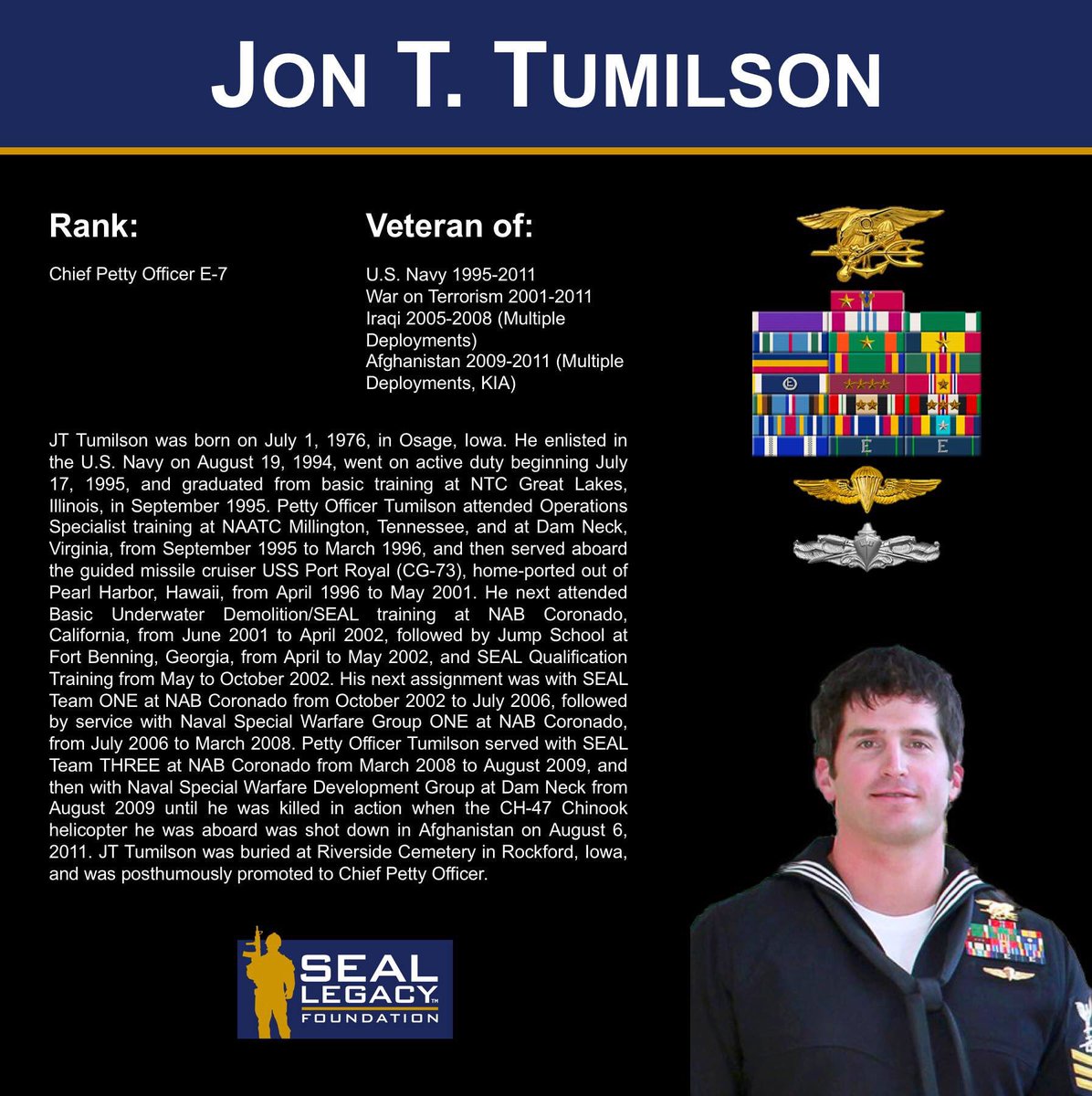Jon Tumilson Navy Seal Tribute To The Fallen SEALs: Complete List