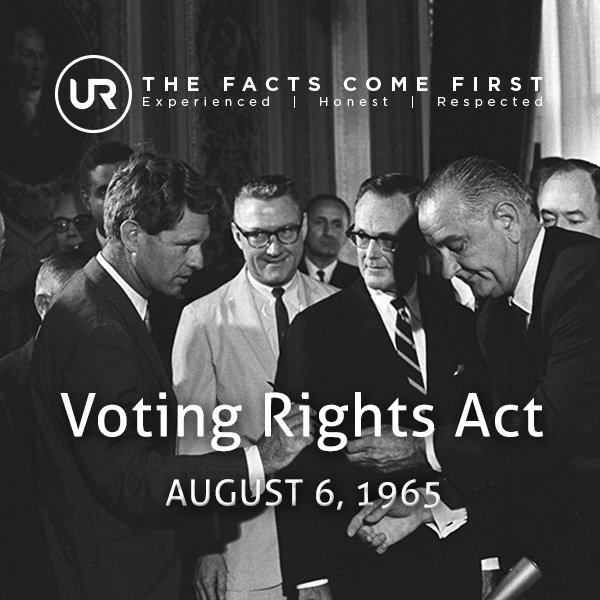 Uken Report on Twitter: "Aug 6, 1965 - The Voting Rights Act of 1965 ...