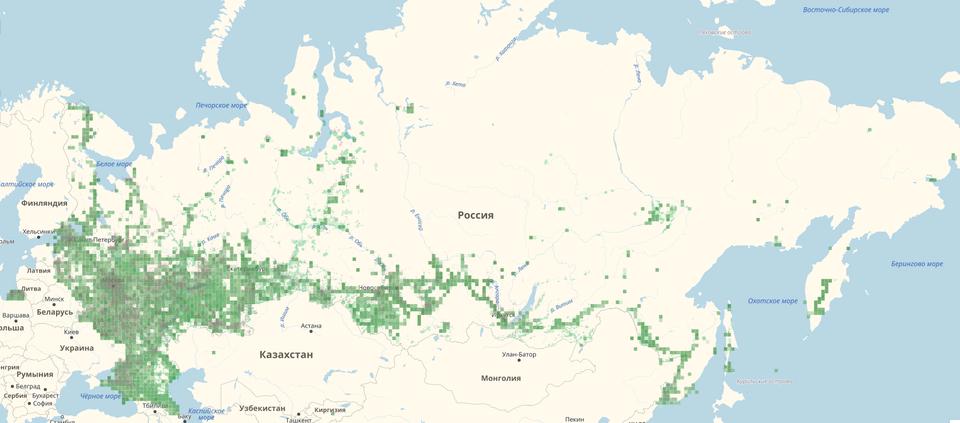 Population Map Of Russia