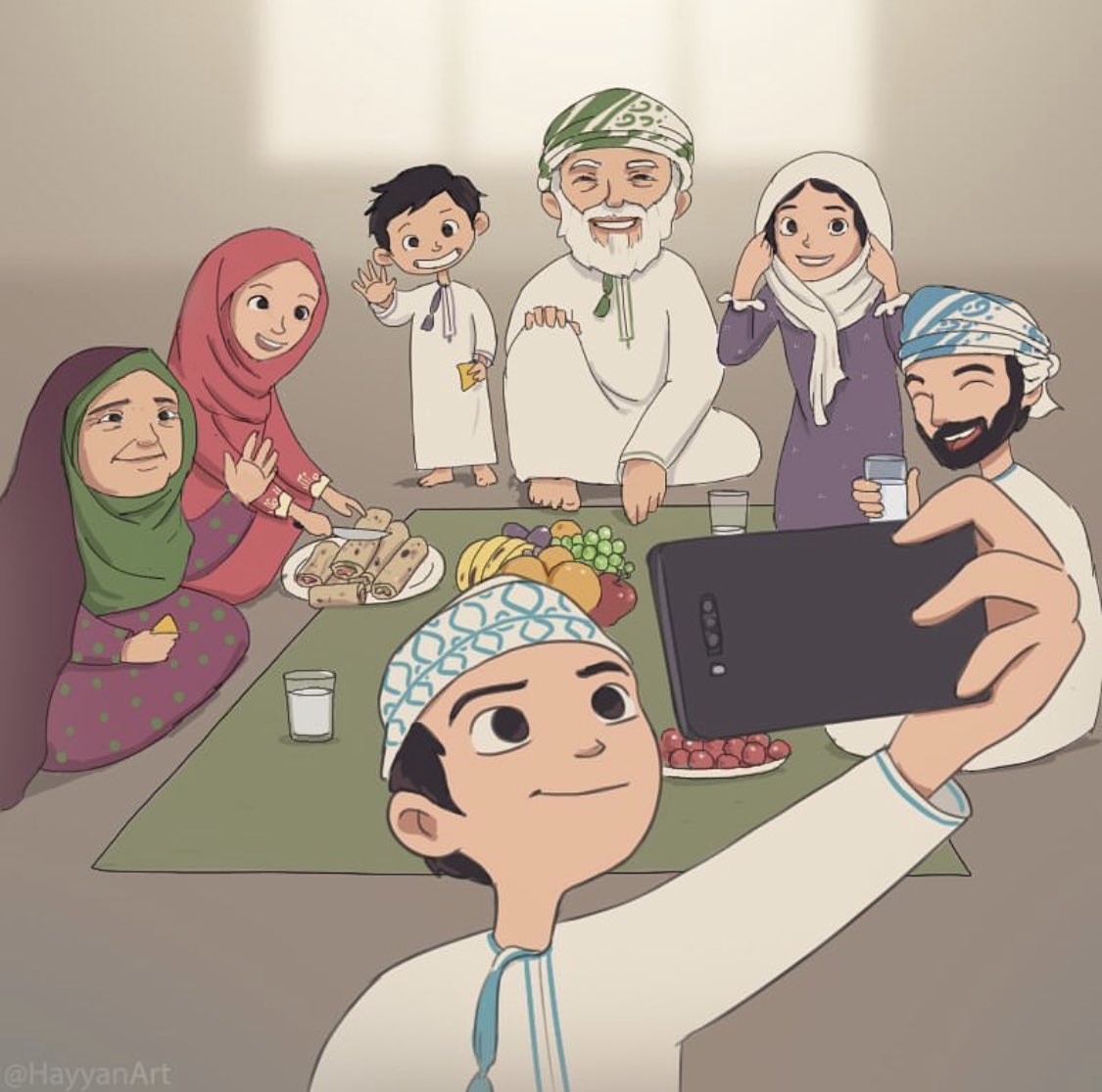 Emirati Family Clipart 5