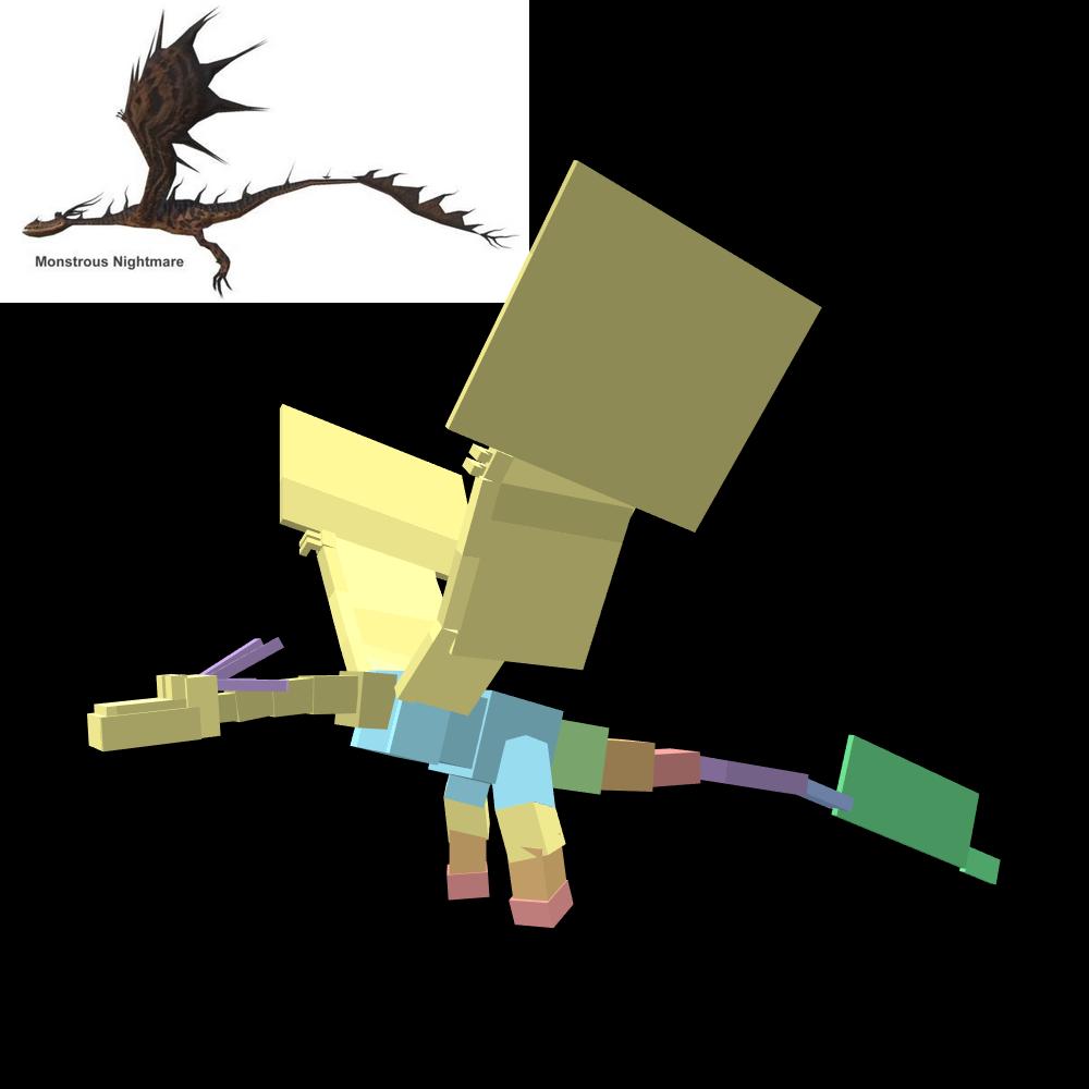 Monstrous Nightmare Dragon On Fire