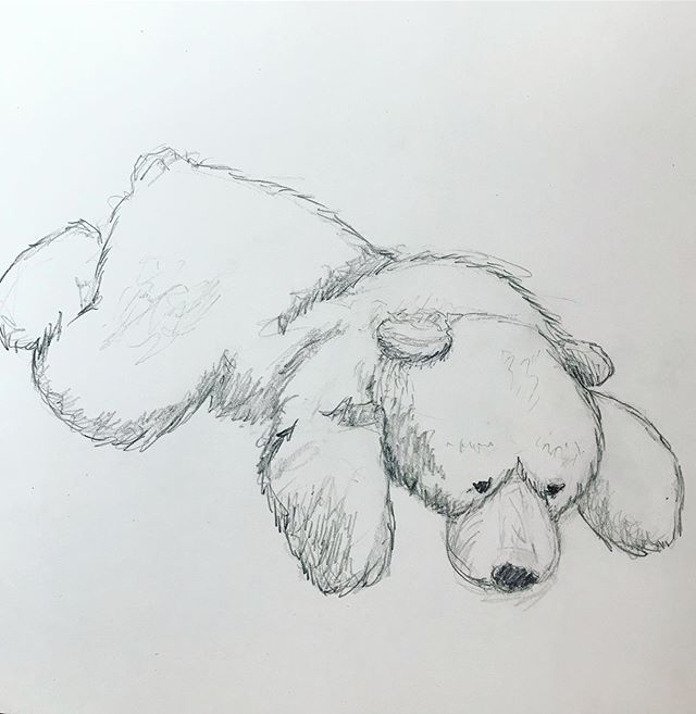Sad Teddy Bear Sketch