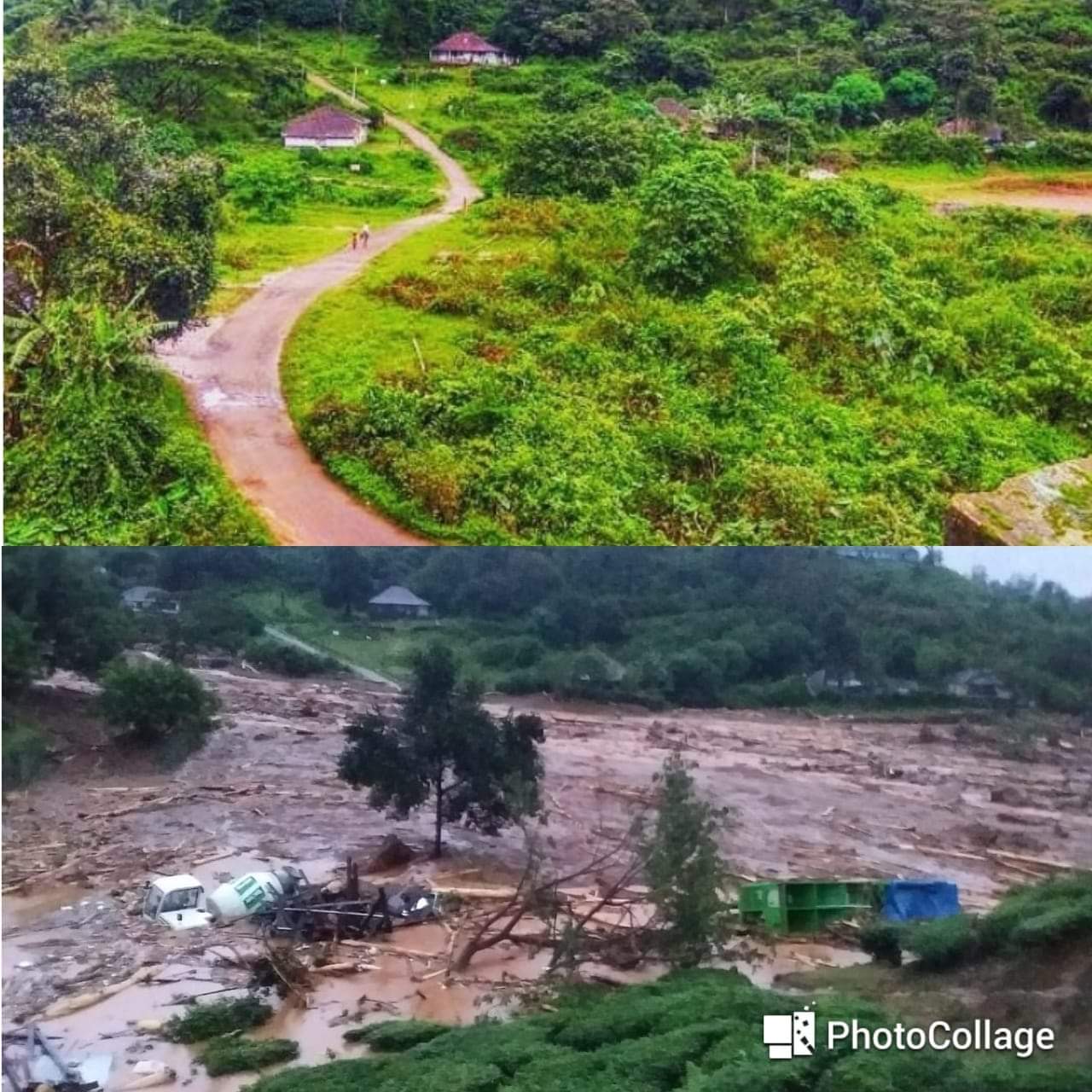 Landslide Before And After Pictures
