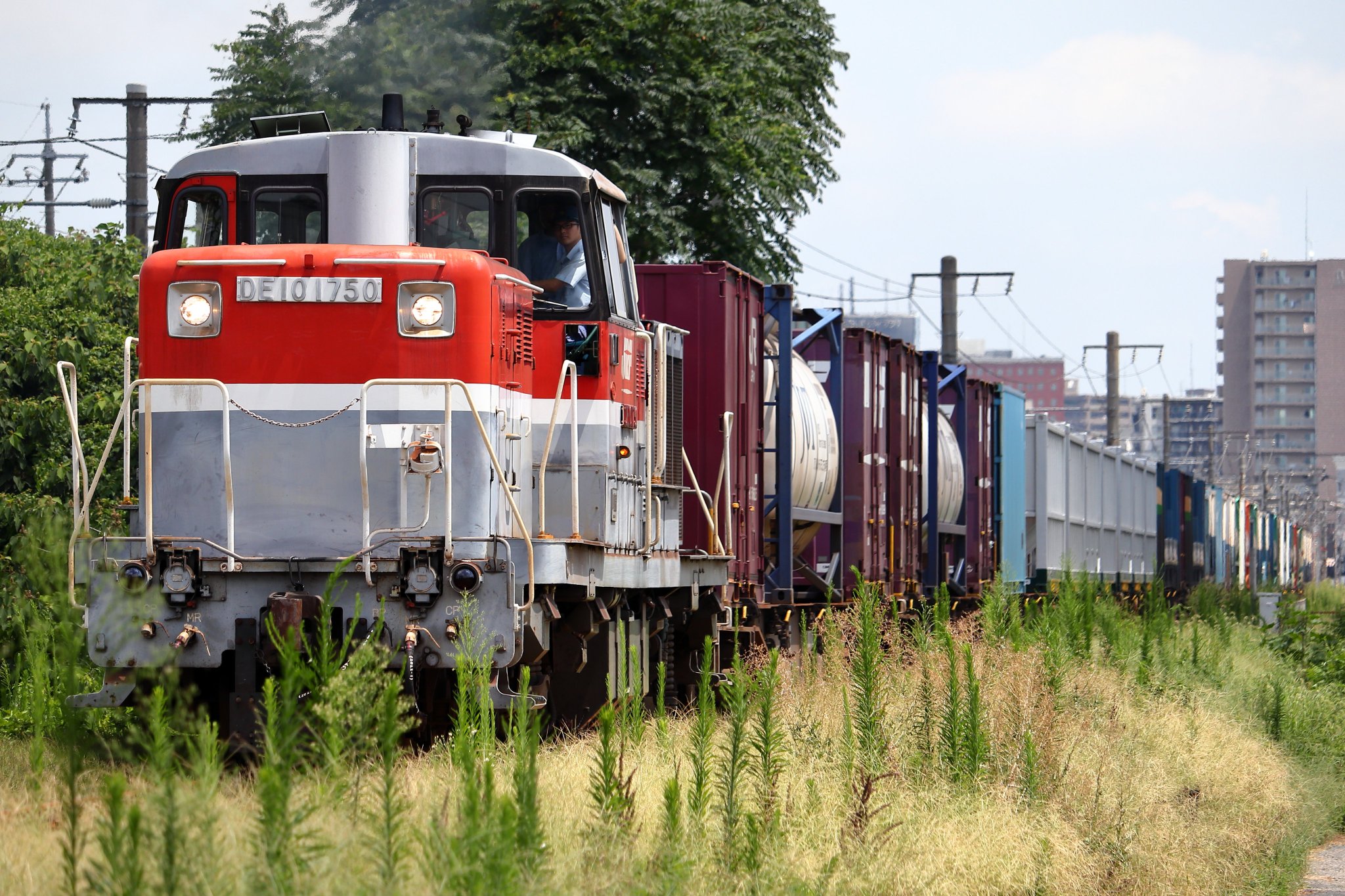 new_ilya@鉄道 on Twitter: "2019/08/09 水島臨海鉄道水島本線 A101 DE10-1750+ｺｷ 1) 3093ﾚ 倉敷市→球場前(安江踏切) 2) 3095ﾚ ...