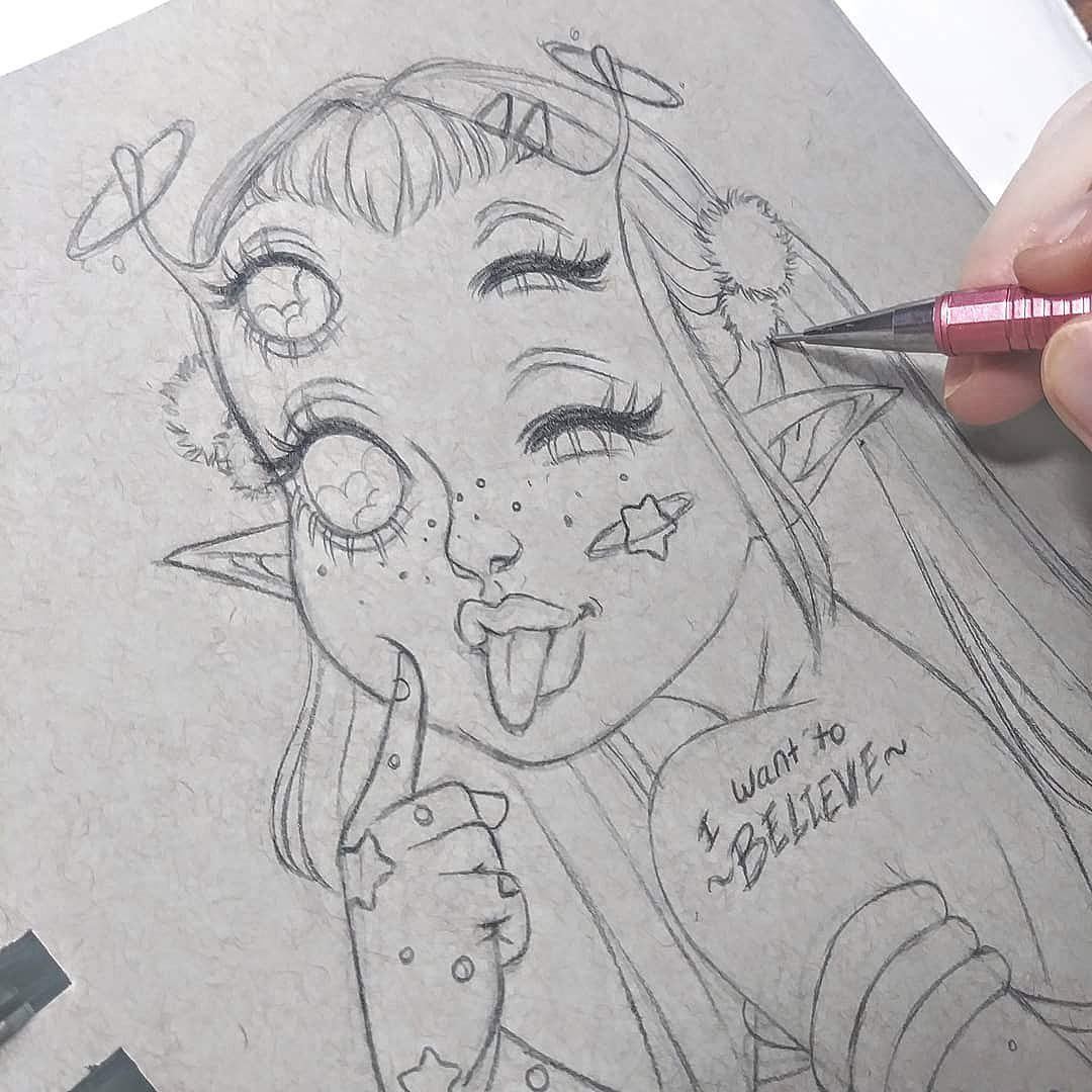 Alien Girl Sketches Alien Girl Designs, Themes, Templates And