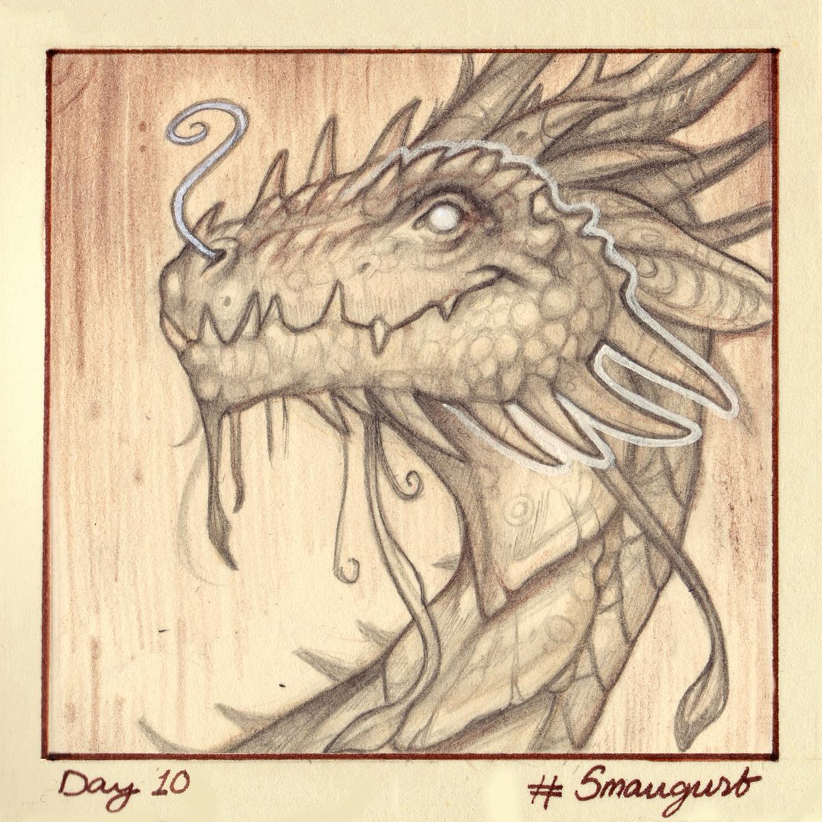 「I've been recording some time-lapse drawings for #Smaugust ...