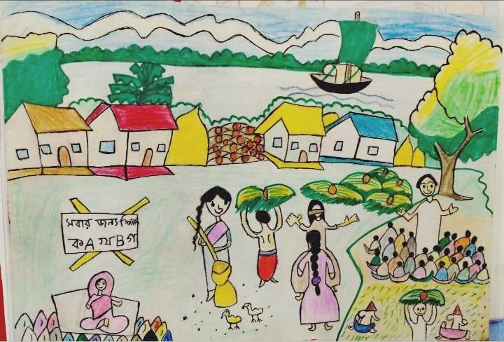Village Scene Drawing Competition