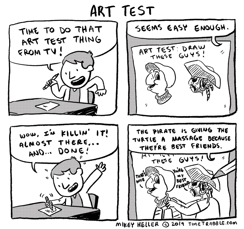 「i drew a comic about that art test from tv 」Mikey Hellerの漫画