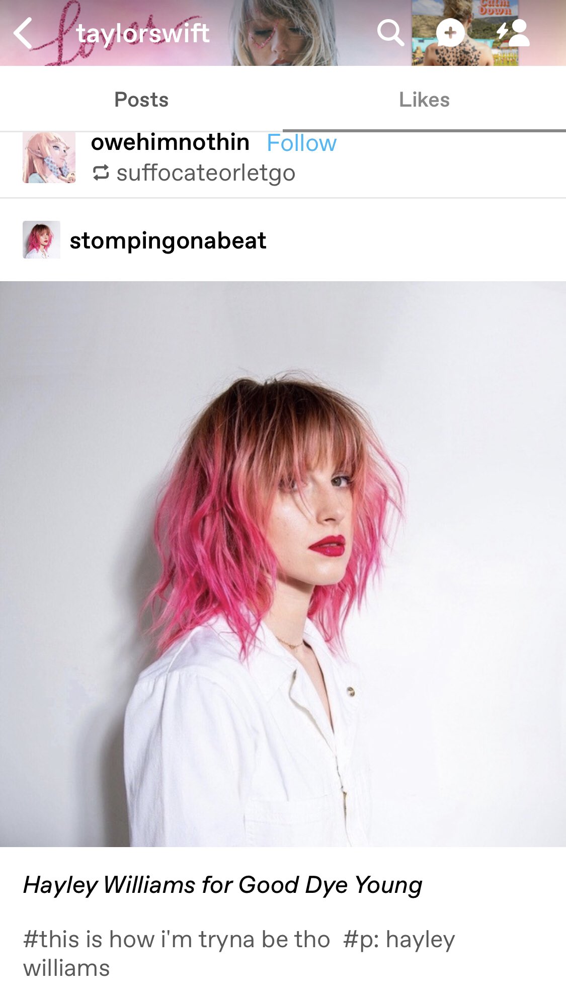 Taylor Swift Pink Hair Tumblr