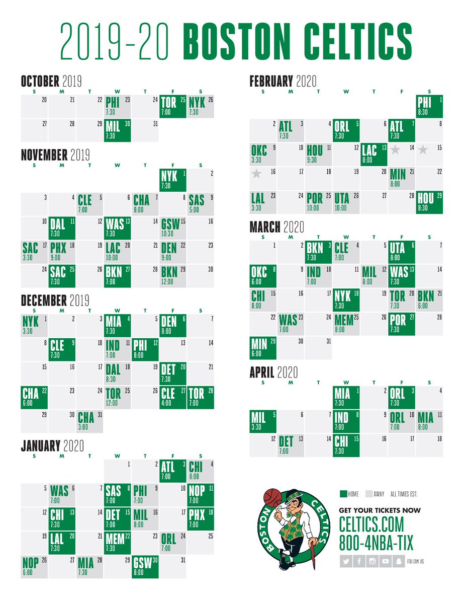 Boston Celtics 2024 Printable Schedule Nfl - Manon Danielle Boston Celtics 2024 Printable Schedule Nfl - Manon Danielle