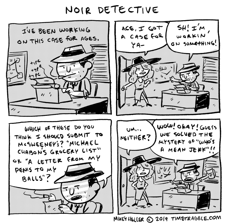 「i drew a comic about a noir detective 」Mikey Hellerの漫画