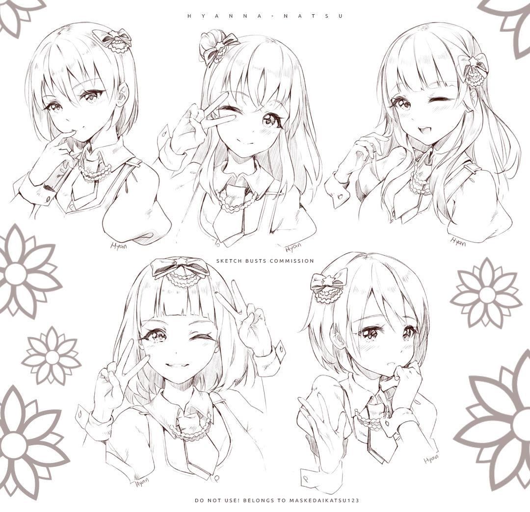 Headshots sketch commission for maskedaikatsu123 」Hyanの漫画