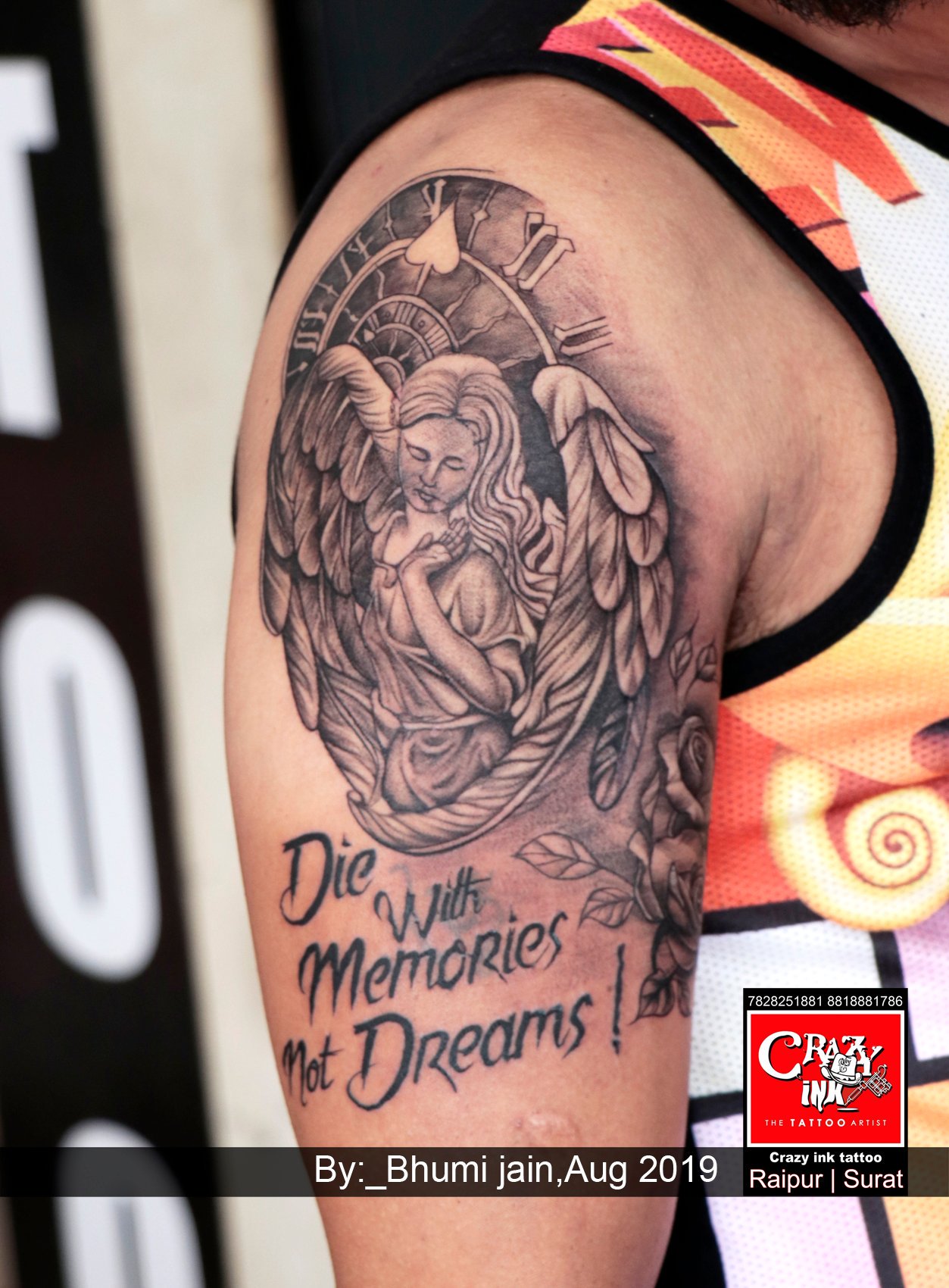 Angel rose tattoo - Bronctattooaus.com