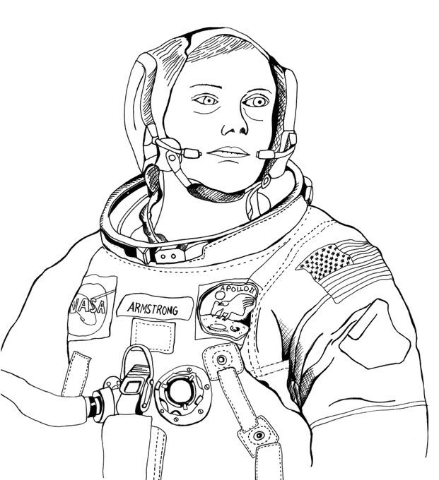 Neil Armstrong Drawing