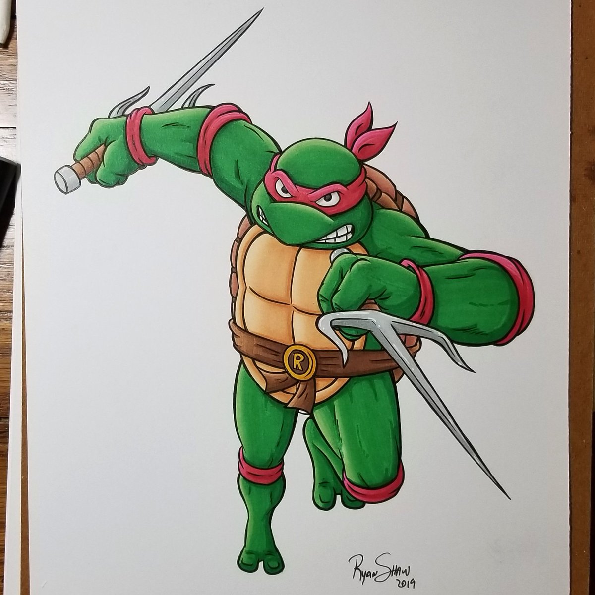 Ninja Turtle Raphael Drawing