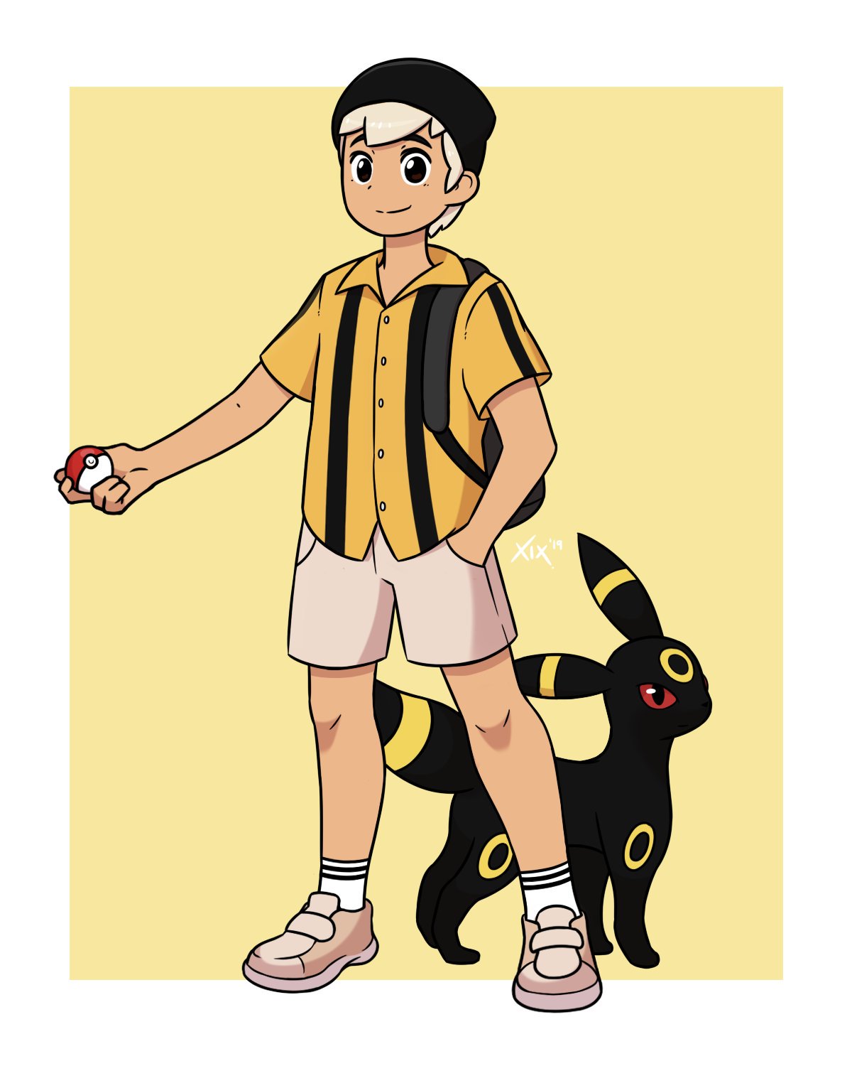 Goth Pokemon Trainer Reol Pokémon Trainer (with His Rival/friend